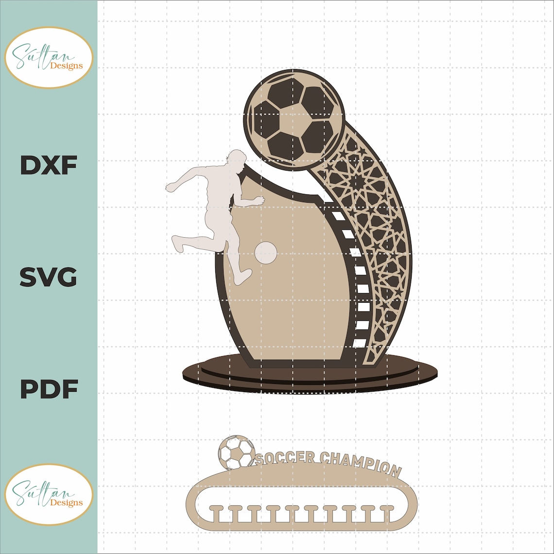 Soccer Prize Cup Svg,different Soccer Design Award Trophy Laser Cut ...