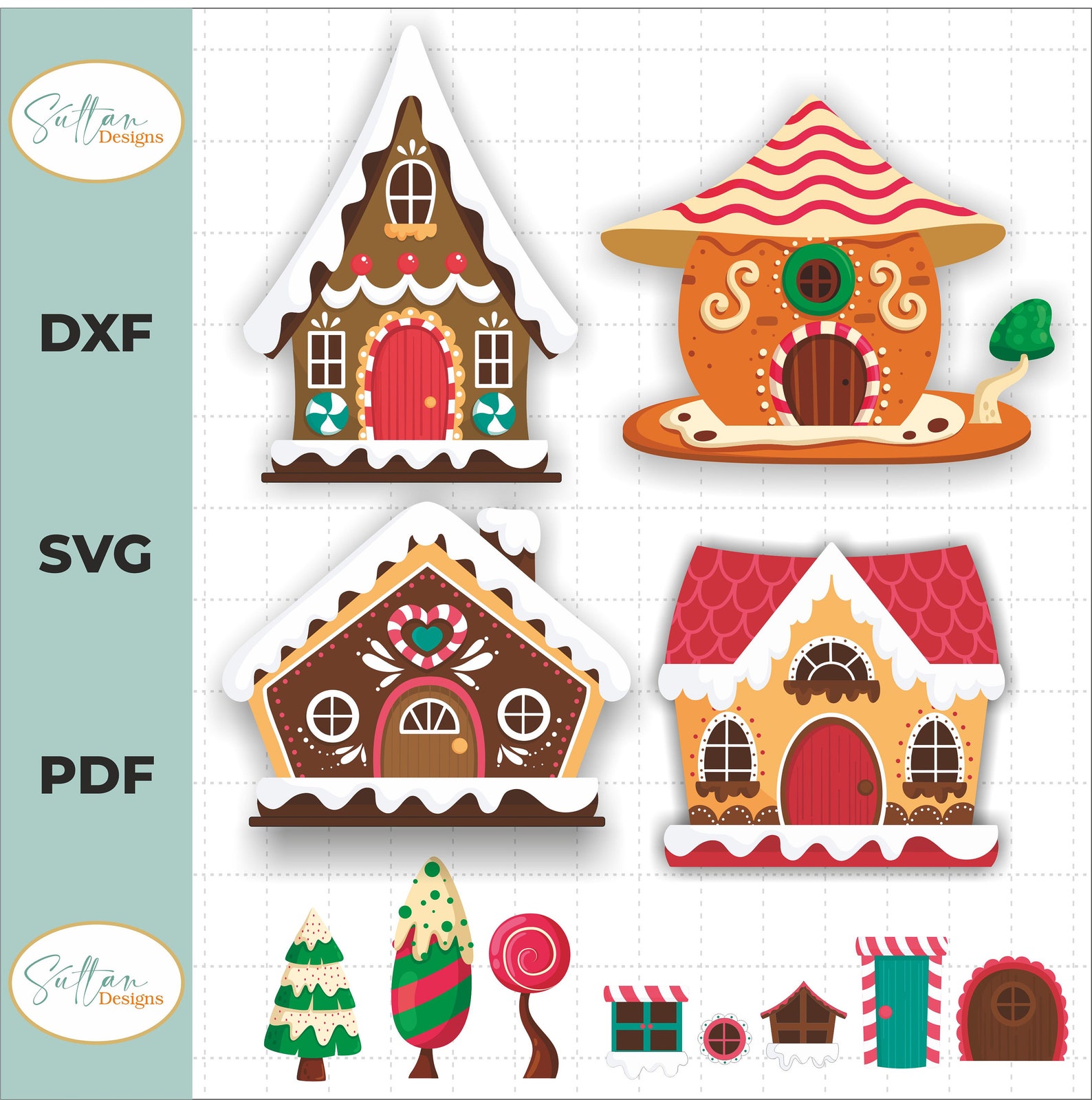 Interchangeable Design Your Own Gingerbread House Laser Cut Digital ...