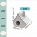 Laser Cut Bird House Dxf 6 Bird House Vector Laser Template Nesting Box ...
