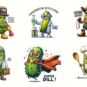 Funny Pickle Lovers Sublimation Design, PNG Pickle Stickers, Digital ...
