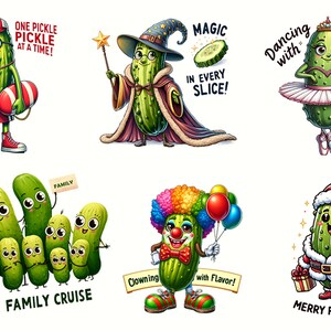 Funny Pickle Lovers Sublimation Design, PNG Pickle Stickers, Digital ...