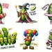 Funny Pickle Lovers Sublimation Design, PNG Pickle Stickers, Digital ...