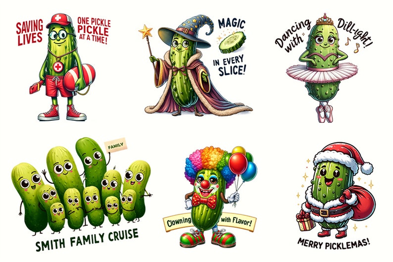 Funny Pickle Lovers Sublimation Design, PNG Pickle Stickers, Digital ...