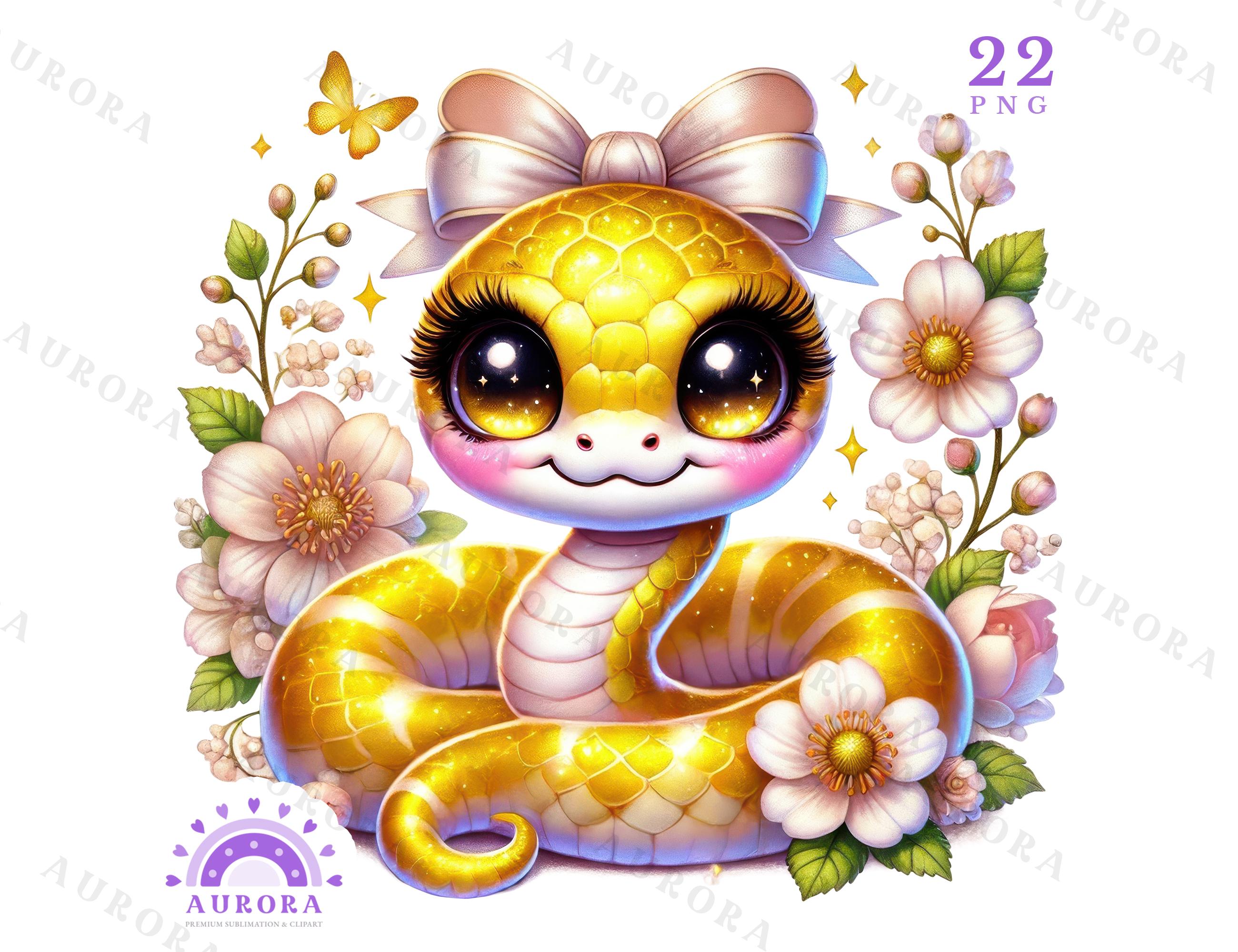 22 Cute Baby Snake Clipart, Nursery Art, Digital Planner, Journaling ...