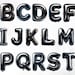 Black Foil Balloons Alphabet Clipart, Letters and Numbers for ...