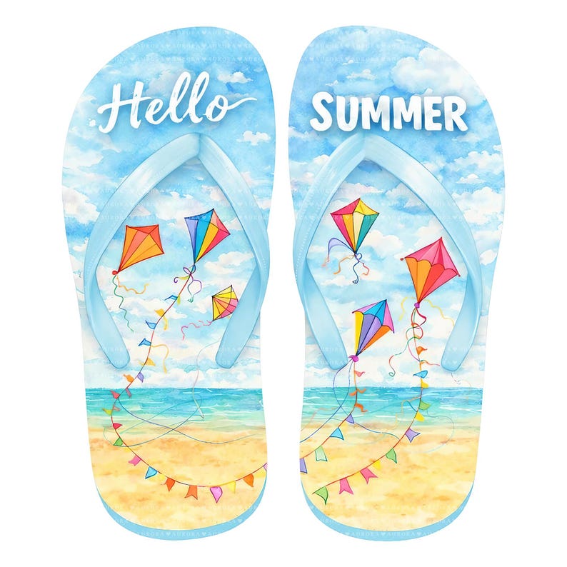 24 Flip Flop Sublimation PNG Bundle, Hello Summer Design, Tumbler ...