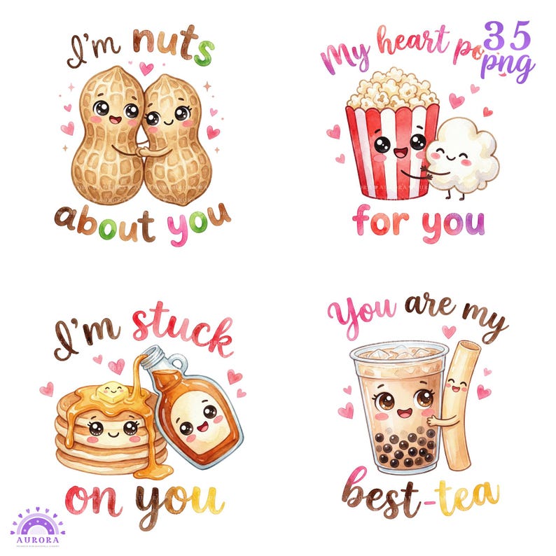 Food Pun Valentine PNG Bundle, Funny Love Quotes, Sublimation Clipart ...