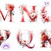 Watercolor Floral Alphabet Clipart, Spring Floral Letters PNG, Flowers ...