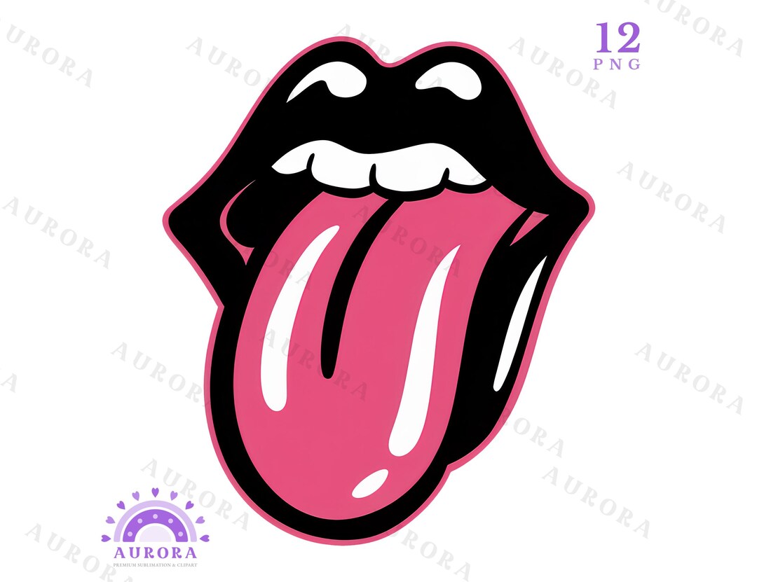 12 Pop Art Lips and Tongue Clipart, Retro Mouth Designs, Funky Lips ...