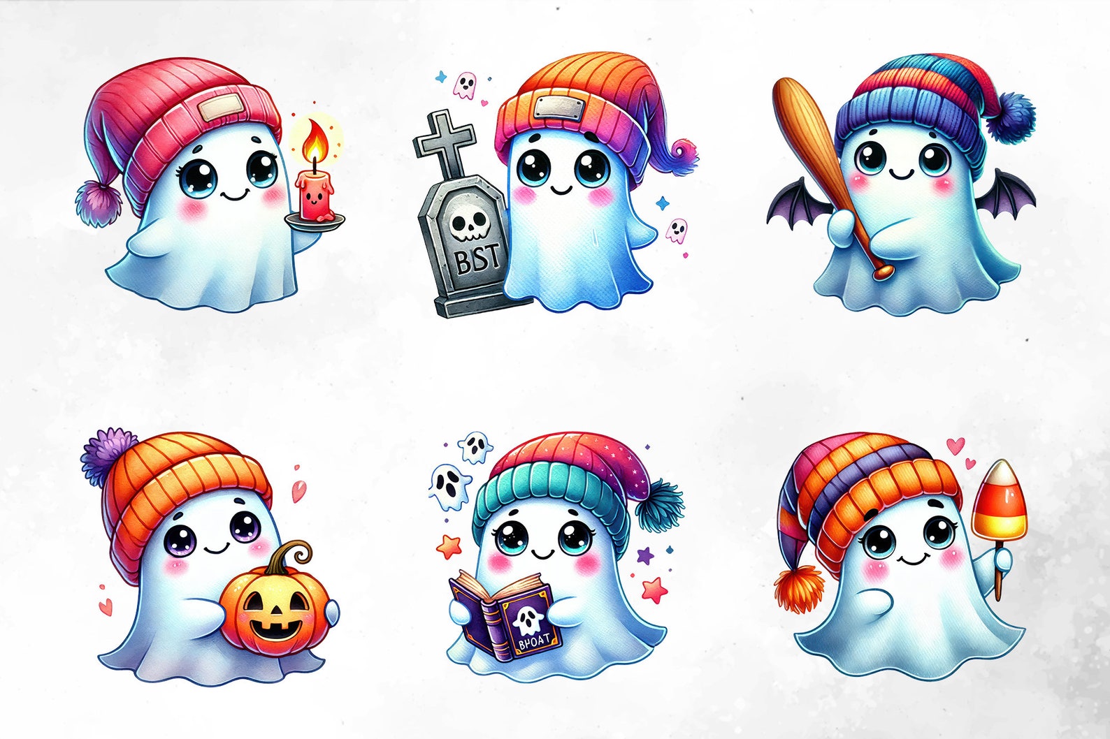 26 Cute Halloween Ghost Clipart, Boo Ghosts, Spooky Halloween ...