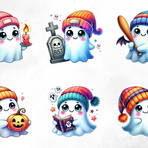 26 Cute Halloween Ghost Clipart, Boo Ghosts, Spooky Halloween ...