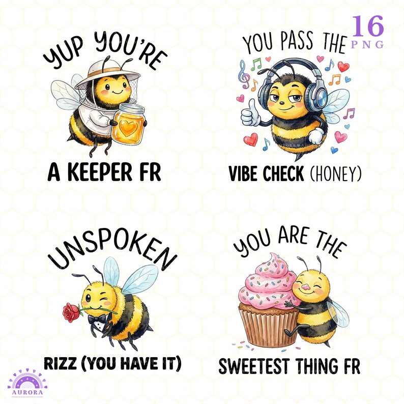 Funny Bee Sublimation PNG Bundle, Queen Bee Sarcastic Valentine Quotes ...