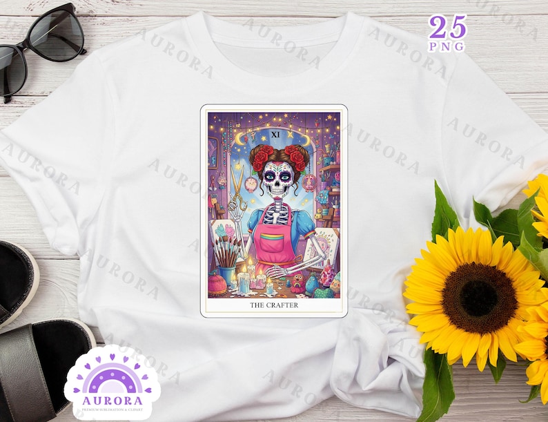 Sugar Skull Tarot Card PNG Bundle, Gothic Boho Skeleton, Funny Mom Gift ...