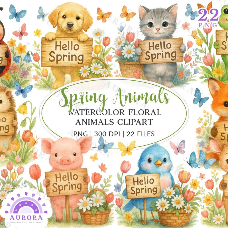 Spring Animals - Etsy
