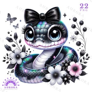 22 Cute Baby Snake Clipart, Nursery Art, Digital Planner, Journaling ...