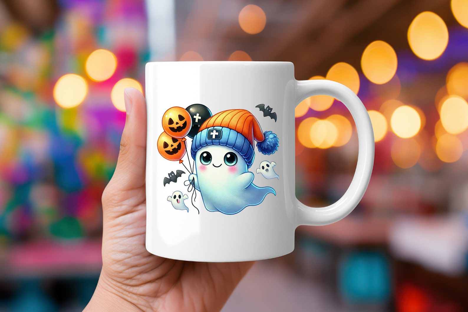 40 Funny Halloween Ghost Clipart Bundle, Cute Spooky Ghost PNG for ...