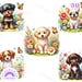 30 Cute Spring Puppy Clipart, Pet Lover Sublimation PNG, Watercolor ...