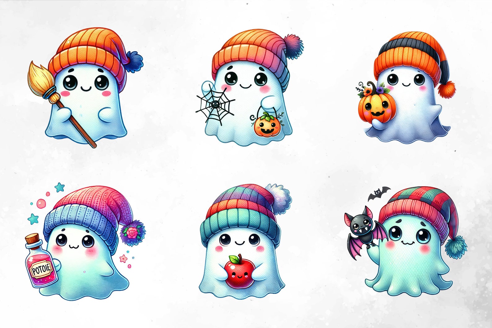 26 Cute Halloween Ghost Clipart, Boo Ghosts, Spooky Halloween ...