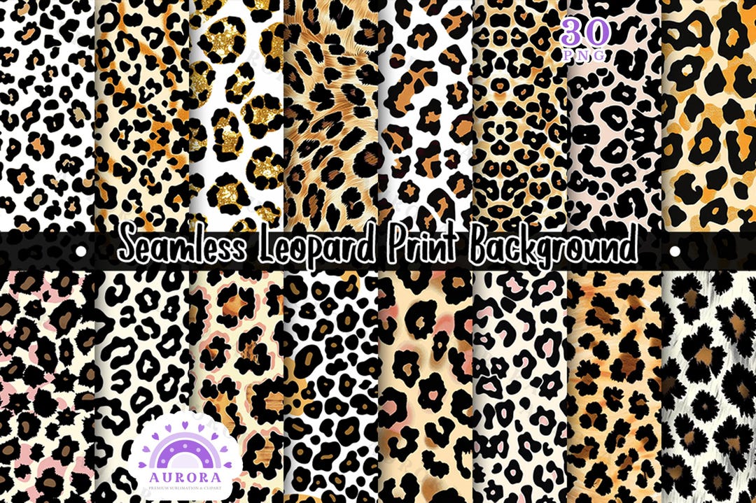 30 Seamless Leopard Print Background, Animal Print Patterns, Cheetah ...