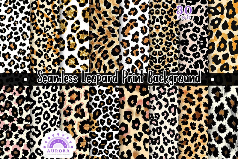 30 Seamless Leopard Print Background, Animal Print Patterns, Cheetah ...