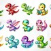 110+ Baby Dinosaur Clipart Bundle, Cute and Colorful Dinosaur for Kids ...