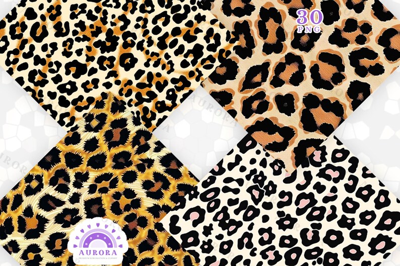 30 Seamless Leopard Print Background, Animal Print Patterns, Cheetah ...