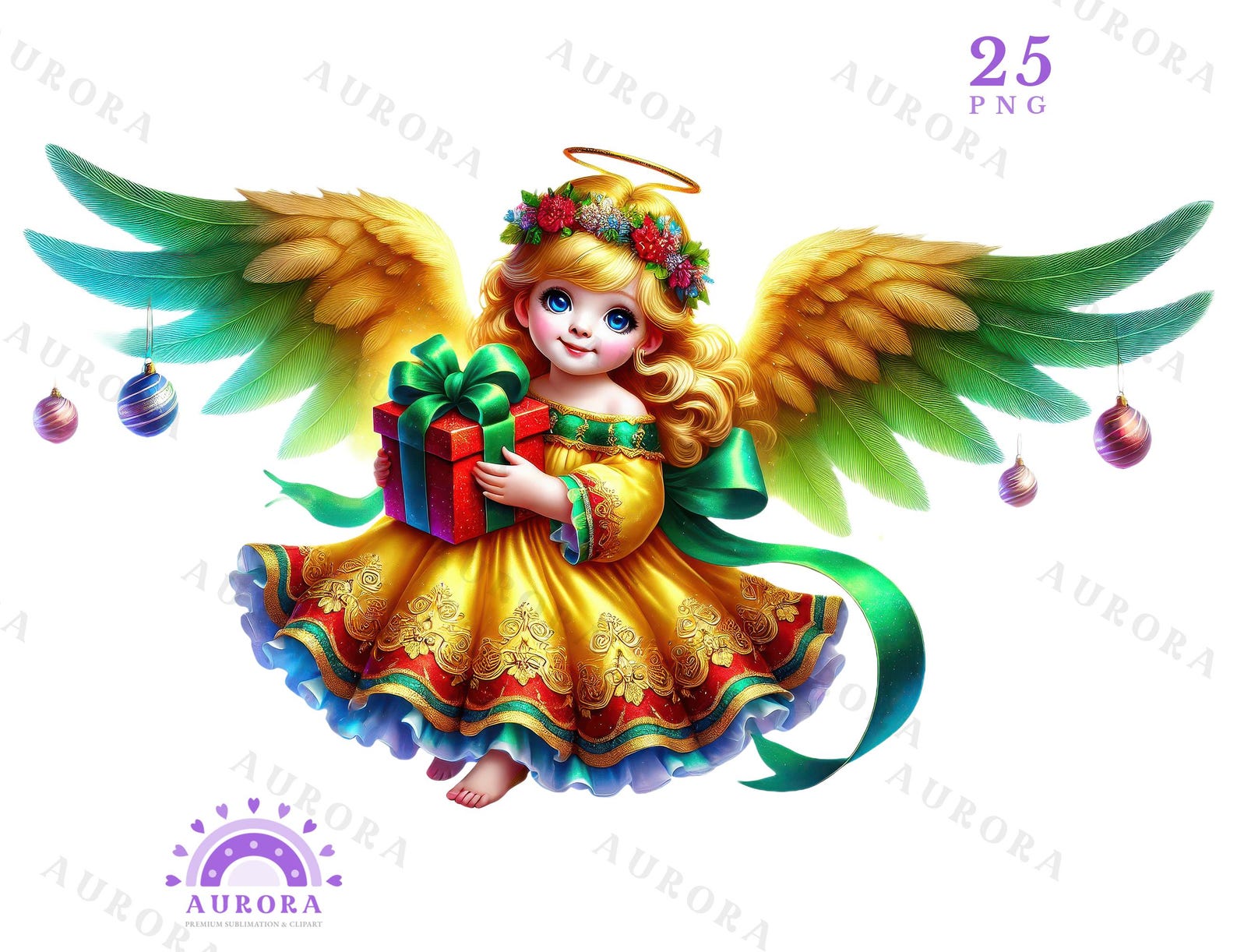 25 Christmas Angel Clipart, Cute Christmas Angels Bundle, Festive Angel ...