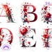 Watercolor Floral Alphabet Clipart, Spring Floral Letters PNG, Flowers ...