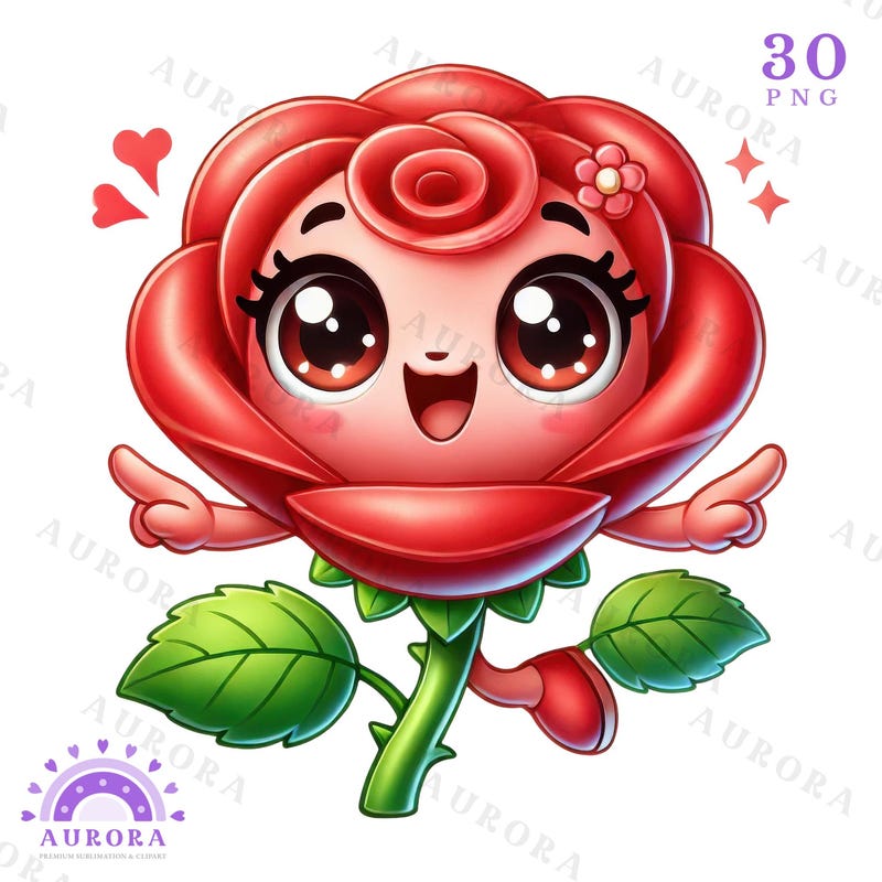 Small Flowers Cartoon - Etsy UK