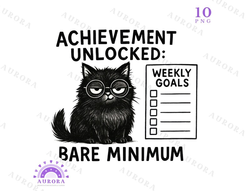 Funny Grumpy Black Cat Clipart, Sarcastic Office Humor PNG, Sublimation ...
