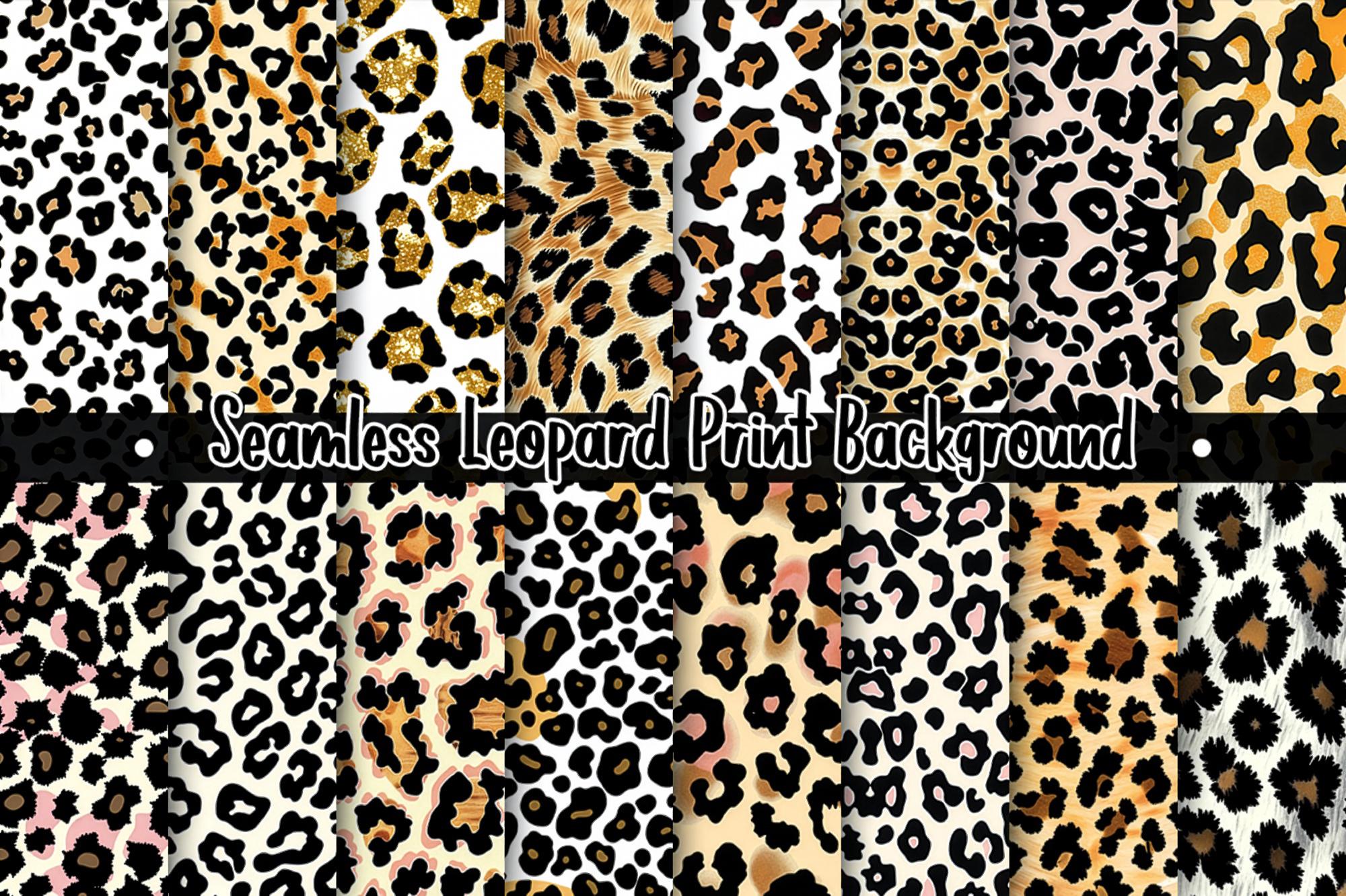 Leopard Print Background, Seamless Animal Print Patterns, Digital ...