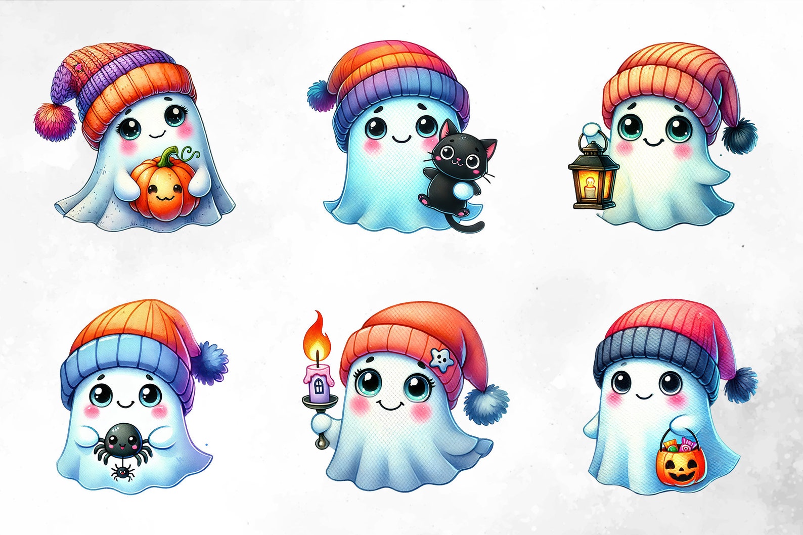 26 Cute Halloween Ghost Clipart, Boo Ghosts, Spooky Halloween ...