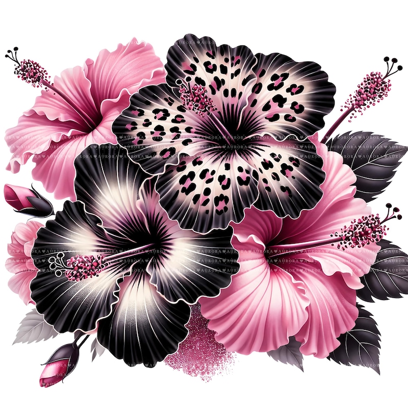 Leopard Clipart Flowers - Etsy