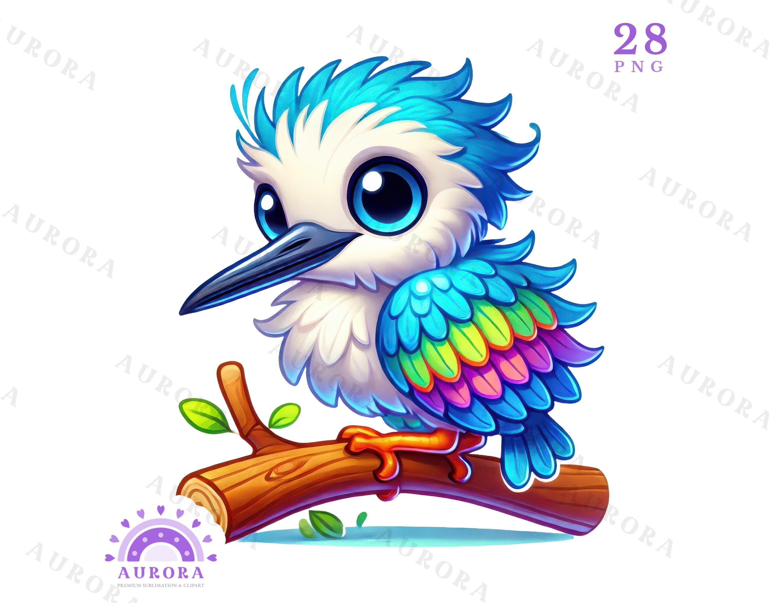 28 Colorful Baby Birds Clipart, Cute Baby Birds Sublimation PNG, Bird ...