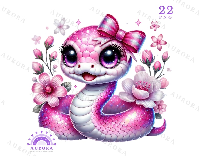 22 Cute Baby Snake Clipart, Nursery Art, Digital Planner, Journaling ...