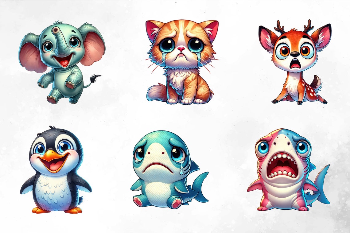 92 Funny Animals Collection Clipart, Cute Safari Animals PNG, Animals ...