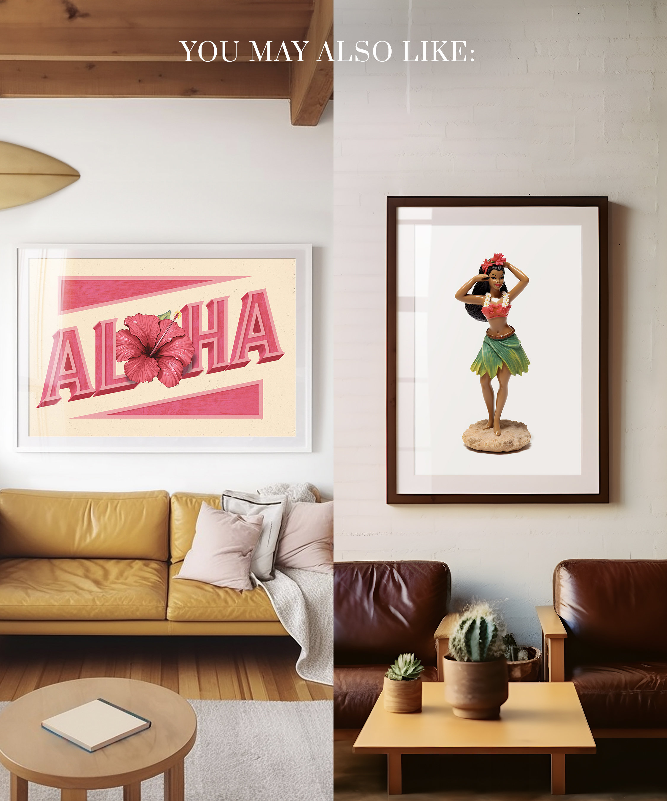 Aloha Typography Art Print Pink, Coastal Wall Art, Beach Decor ...