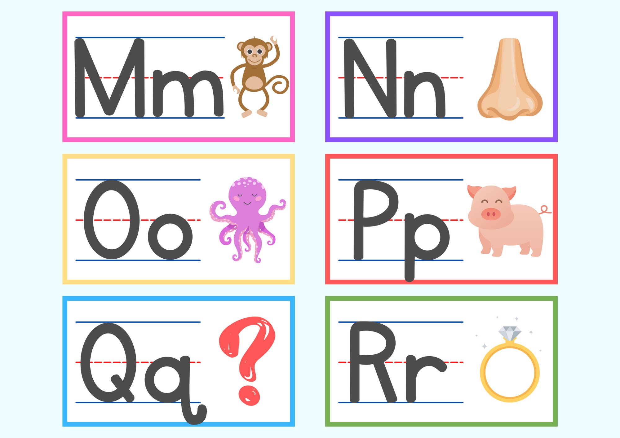 Printable Alphabet Flashcards | Aa to Zz Pictures | Phonics Song ...