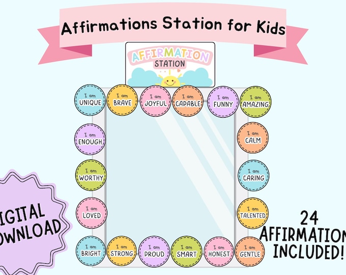 Wooden Boho Rainbow Affirmation Cards/ Affirmation Station Classroom ...