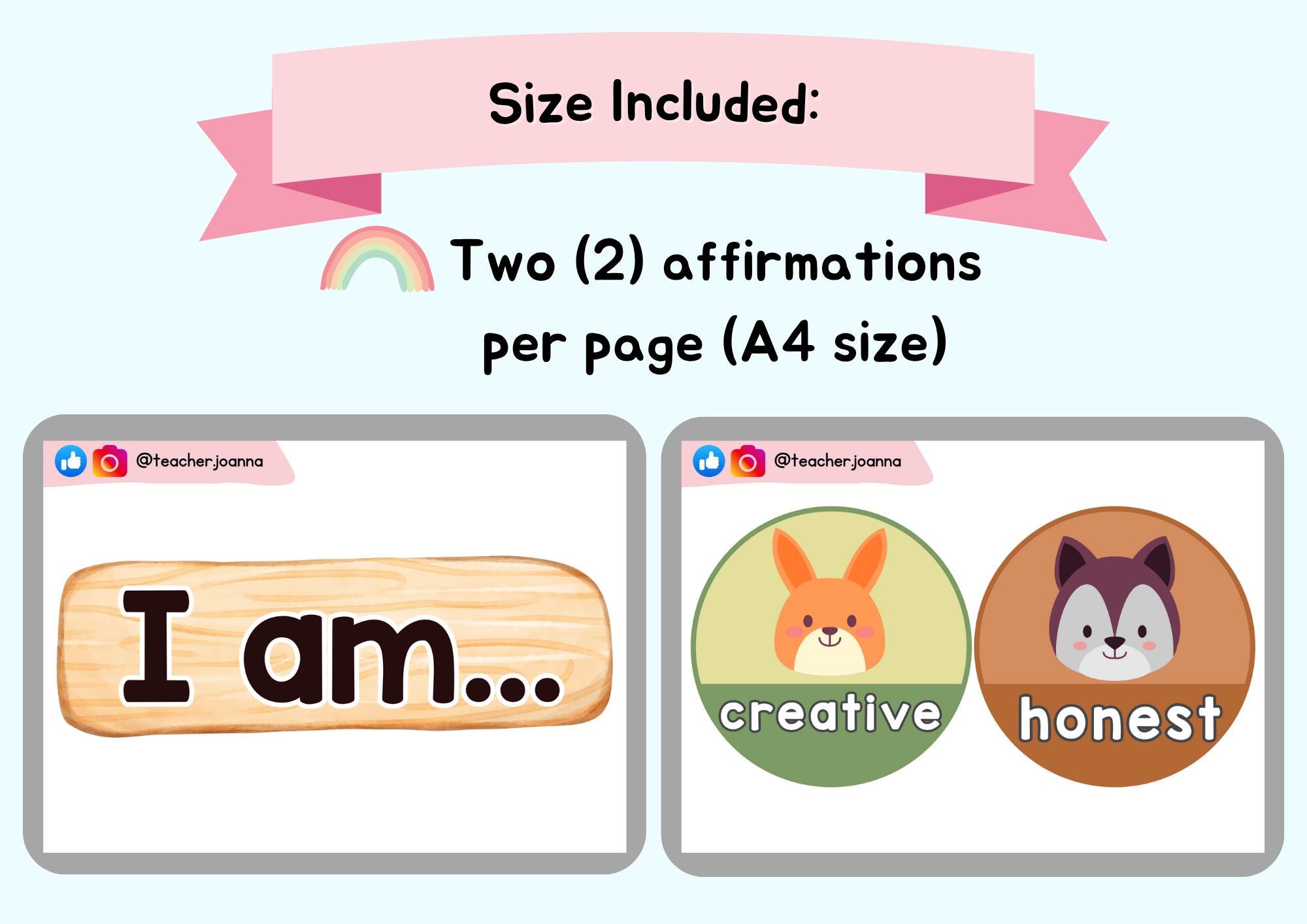 Printable Jungle-themed Affirmations Station for Kids | Positive ...