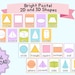 Bright Pastel Classroom Shapes Poster, 2D and 3D Shapes, Classroom ...