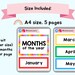 Printable Rainbow-themed Months of the Year Poster | Colorful Calendar ...