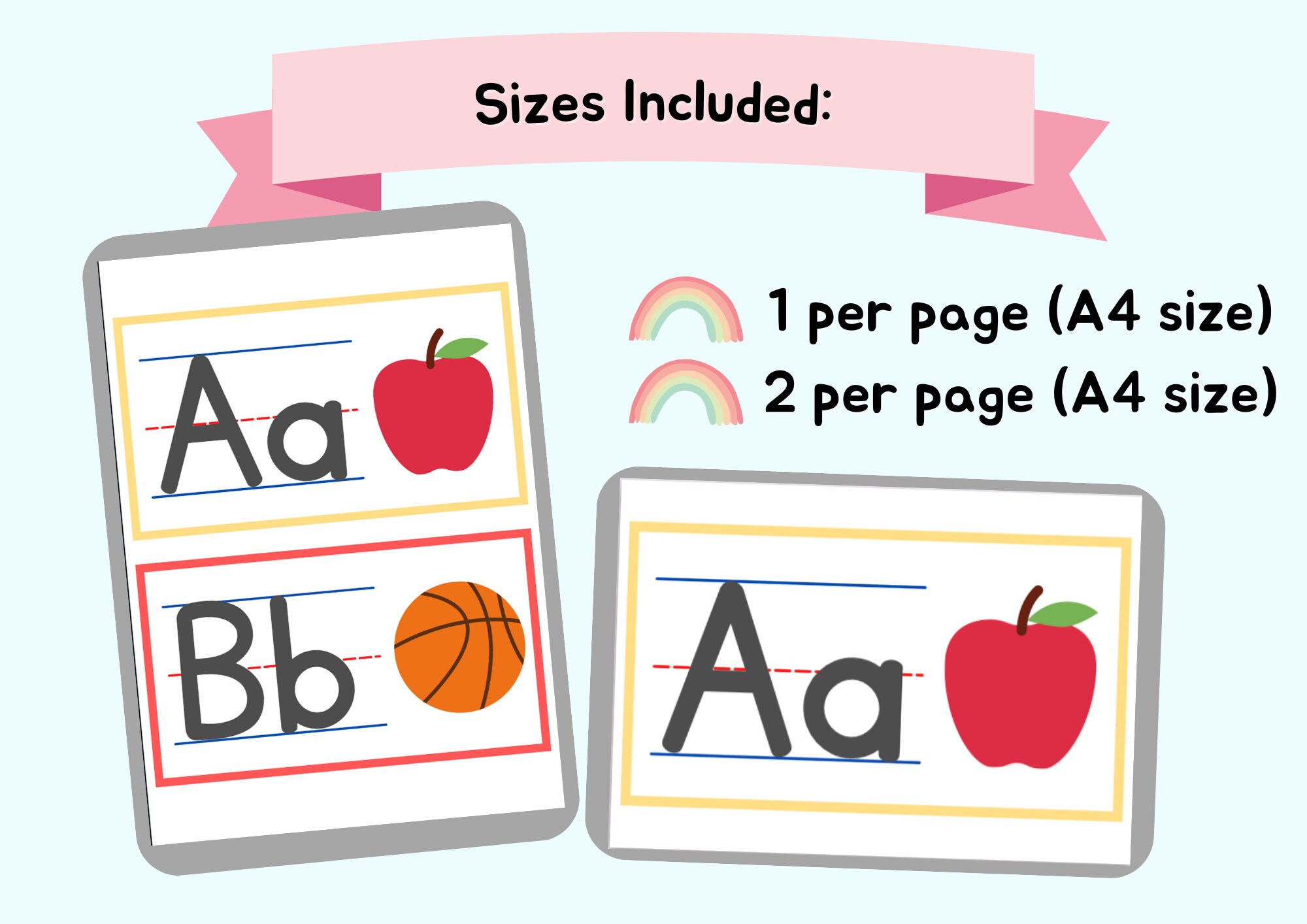 Printable Alphabet Flashcards | Aa to Zz Pictures | Phonics Song ...