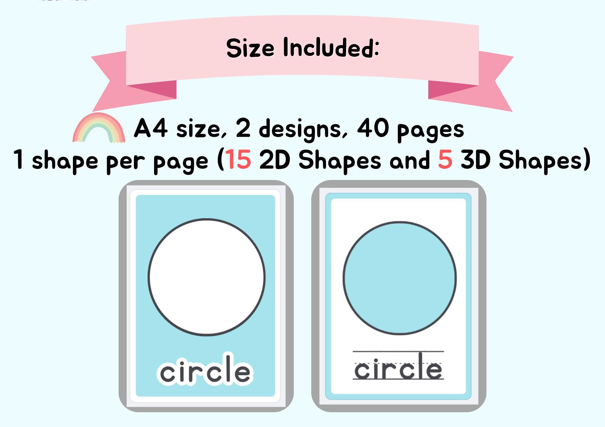 Bright Pastel Classroom Shapes Poster, 2D and 3D Shapes, Classroom ...