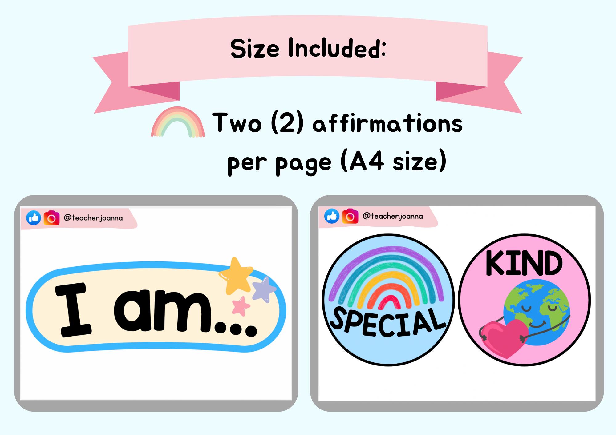 Printable Affirmations Station for Kids | Positive Affirmations Decor ...