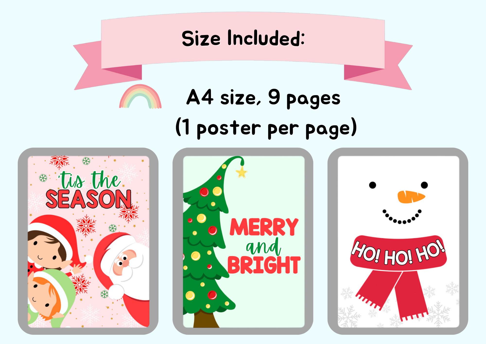 Christmas Classroom Posters, Classroom Decor - Etsy