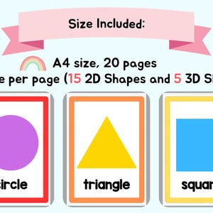 Rainbow 2D and 3D Shapes Poster, Classroom Decoration - Etsy
