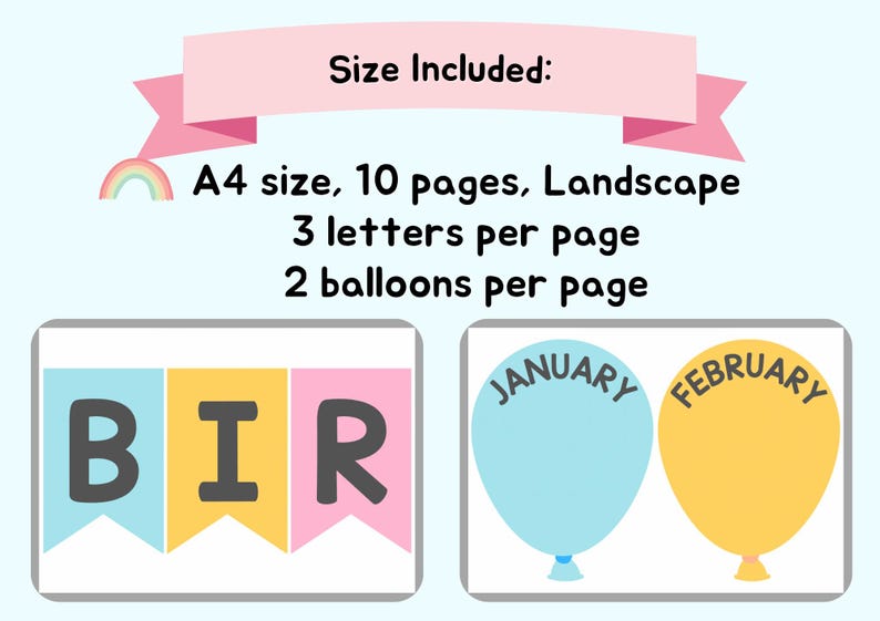 Bright Pastel Classroom Birthday Display, Editable, Classroom ...