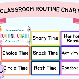 Printable Classroom Routine Chart, Classroom Decoration - Etsy