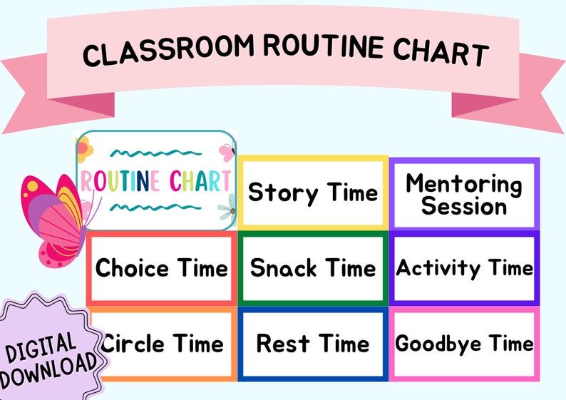 Printable Classroom Routine Chart, Classroom Decoration - Etsy